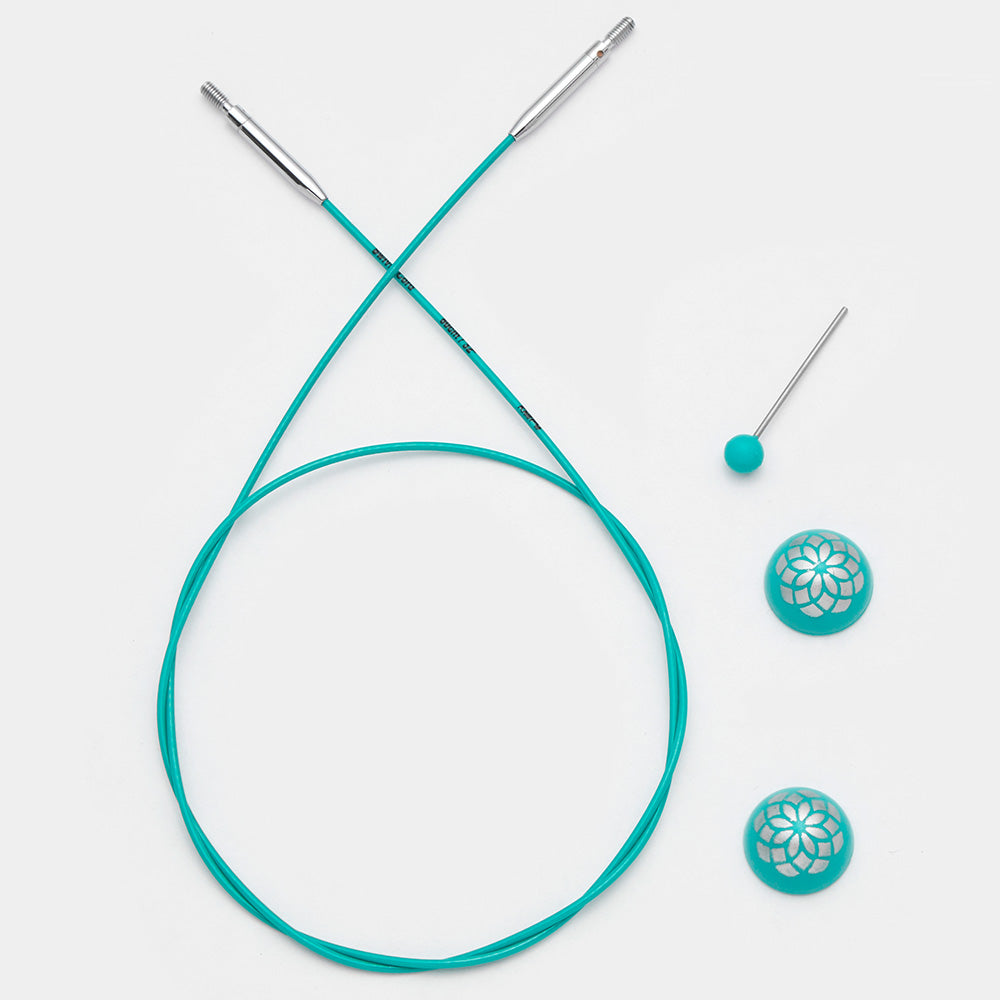 KnitPro The Mindful Collection 360 Swivel Teal Interchangeable Cable ...